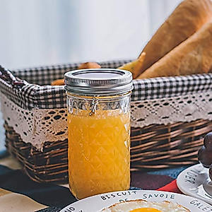 Tecmisse 40 Pieces Regular Mouth Mason Jar Replacement Rings, 70mm Silver Mason Storage Split-Type Lids Canning Jar Bands Leak Proof and Secure Mason Jar Caps