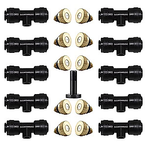 UXZDX Fog Nozzles Drip Irrigation Garden Sprayer for Outdoor Patio Misting Cooling System Garden Water Mister