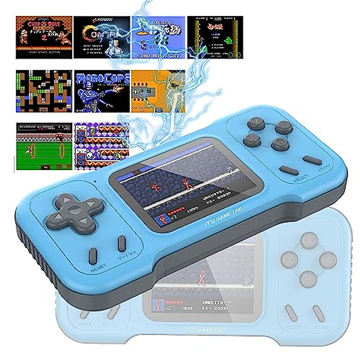 Game Console for Kids Adults, Retro Game Console Built-in 500 Games, 3.0" FT HD Color Screen, AV Output, Dual 3D Joysticks, Handheld Emulator Game Console Birthday for Kids