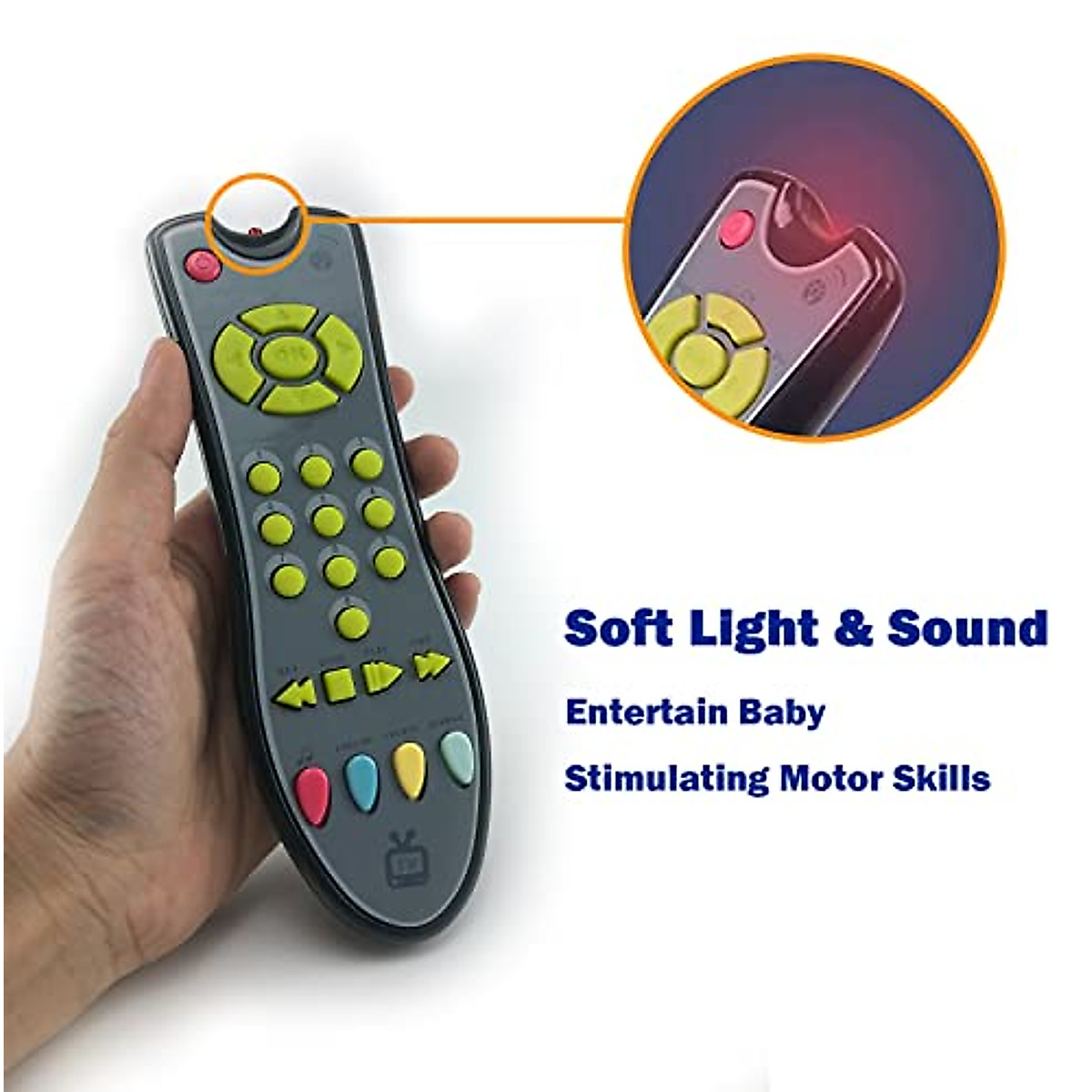 CCYYZZ Baby Remote Control Toy, Musical Toy with Light and Sounds, Learning for 12 Months+ Infants, Toddlers, Babies, Multi-Language Development from Number 0-9 in English, French, Spanish (63533)
