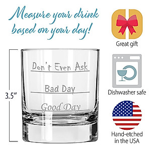 Funny Scotch Whiskey Glass, Unique Old-Fashioned Liquor Glass Cup with Text for Adult Men and Women