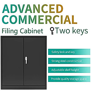 No Brands GangMei Storage Cabinet with 2 Adjustable Shelves and Lockable Doors,Industrial and Office Usage.Machine Cabinet. Metal Storage Cabinet,Assembly Required