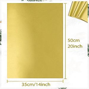 NEBURORA Metallic Gold Tissue Paper for Gift Bags 60 Sheets Gold Wrapping Tissue Paper Bulk 14 X 20 Inch Gold Packaging Paper for Christmas Gift Wrap Art Crafts Birthday Wedding Decoration
