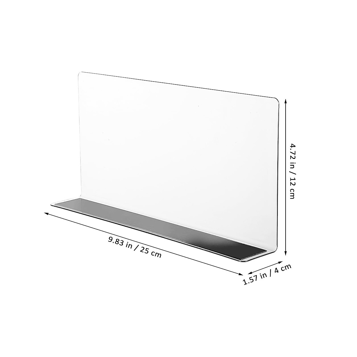 Baluue 6Pcs Clear Shelf Dividers, Magnetic Shelf Divider Organizer, Multi-Function Closets Separator Clapboard for Supermarket Goods Commodity Dividers 12cm