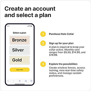 Halo Collar 3 - GPS Dog Fence - Multifunction Wireless Dog Fence & Training Collar with Real-Time Tracking & GPS - Waterproof, Instantly Create and Store Wireless Fences (Small, Graphite)