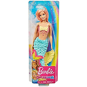 Barbie Dreamtopia Mermaid Doll, approx. 12-inch, Rainbow Tail, Coral Hair, for 3 to 7 Year Olds​​​