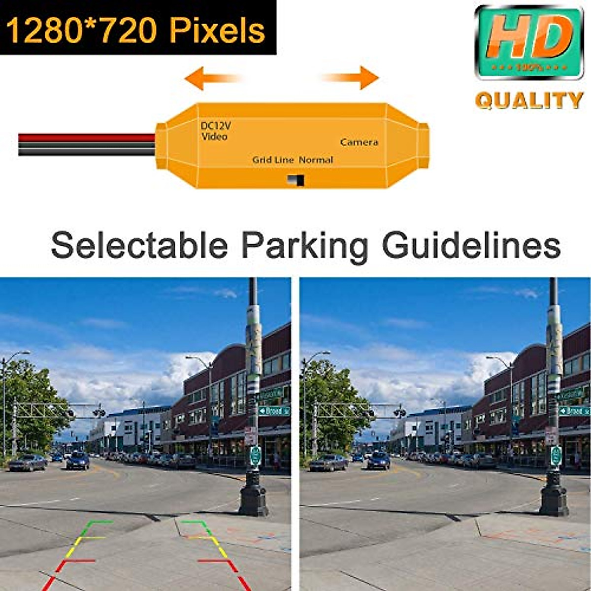 HD 1280x720p Golden Camera for Honda Odyssey Accord Crosstour CR-V CRV Fit Jazz HRV CRZ CRX,3nd Generation Golden Camera Rear View Reversing Backup Camera Night Vision Waterproof License Plate