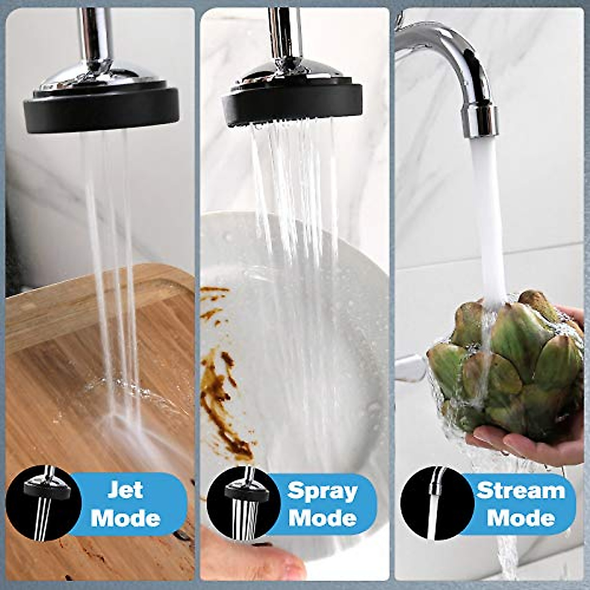 APPASO Commercial Sink Faucet with Pre-Rinse Sprayer, 8 Inch Center Wall Mount Kitchen Faucet 24” Height Compartment Sink Faucet with 12” Swivel Spout for Restaurant Industrial, Polished Chrome Finish