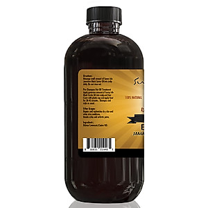 Sunny Isle Extra Dark Jamaican Black Castor Oil 8oz - PET Plastic Bottle | 100% Natural High Potency Treatment for Hair, Scalp