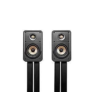 Polk Signature Elite ES15 Bookshelf Speaker - Hi-Res Audio Certified, Dolby Atmos & DTS:X Compatible, 1" Tweeter & 5.25" Woofer, Power Port Technology for Effortless Bass (Pair, Stunning Black)