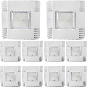 150W LED Canopy Light, 21000LM 5700K Daylight White Super Bright Gas Station Canopy Light,LED Parking Garage Lights(600W HID/HPS Equivalent) IP65 Waterproof, DLC and UL Certified (10-Pack)