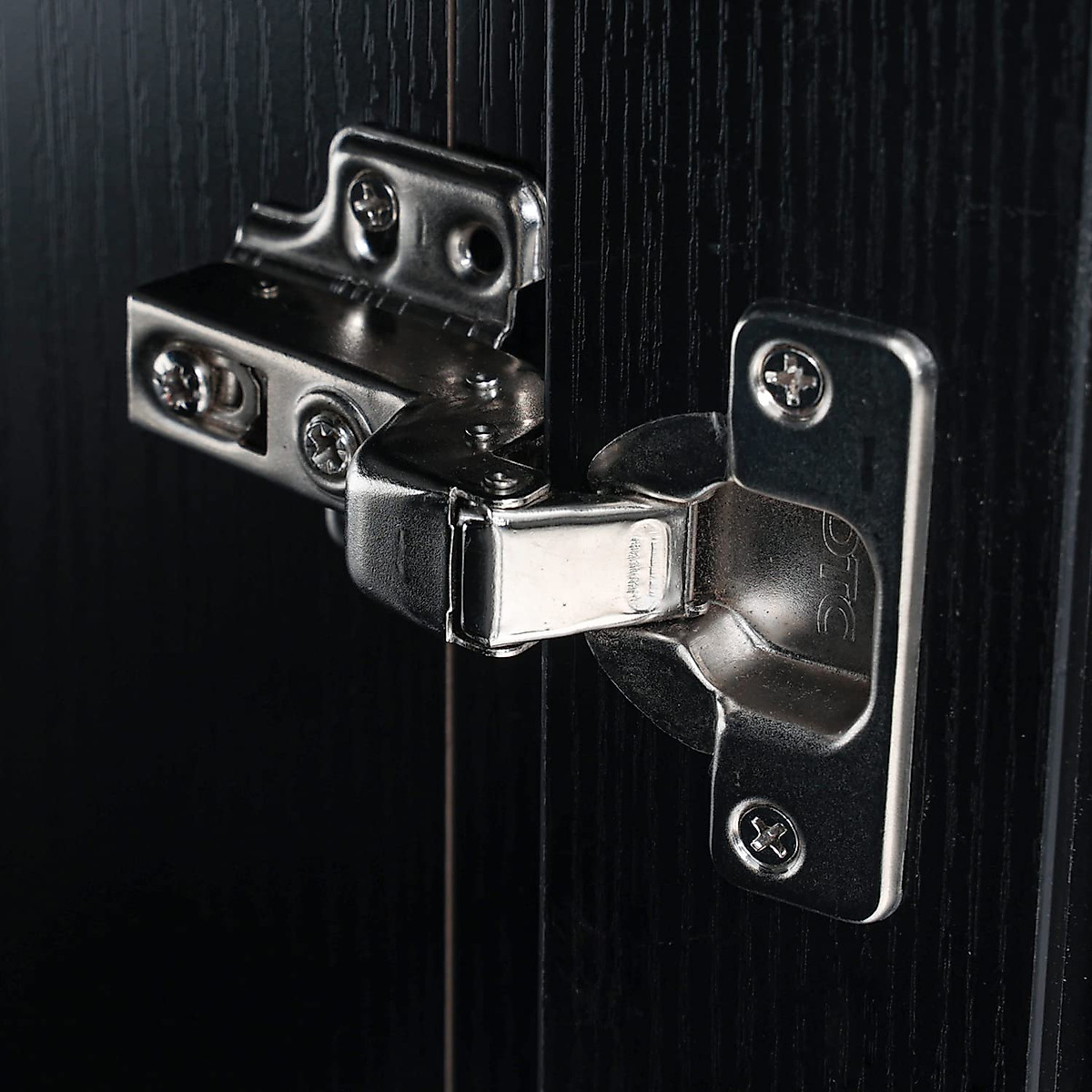 Puluomis 24 Inches Traditional Bathroom Vanity Set in Black Finish, Single Bathroom Vanity with Top and 2-Door Cabinet, Brown Glass Sink Top with Single Faucet Hole