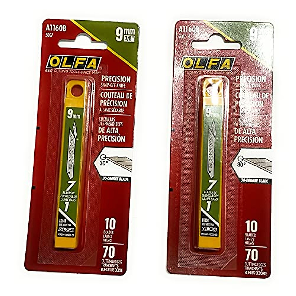 OLFA 5007 A1160B 9mm Snap-Off Art Blade, 10-Pack ( 2 Pack)