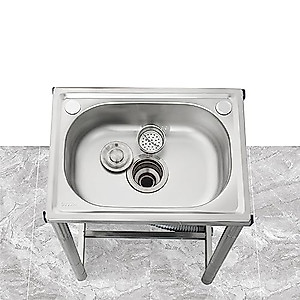 Household Commercial Sink With Stand Washbasin Washbasin, Can Be Used For Balcony Washbasin (Size : 39 * 45 * 75cm)
