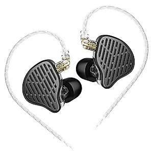 KZ x HBB PR2 in Ear Monitor Headphones 13.2mm Planar Magnetic Driver Noise Cancelling Headphones HiFi IEM Earphones for Musicians Audiophiles DJ, Detachable 2pins Cable (No mic, Black)