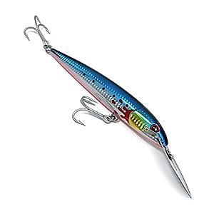 Capt Jay Fishing Deep Diving Fishing Lures Swimbait Sinking Lure Saltwater Trolling Lure (Blue Sardine, 185mm)