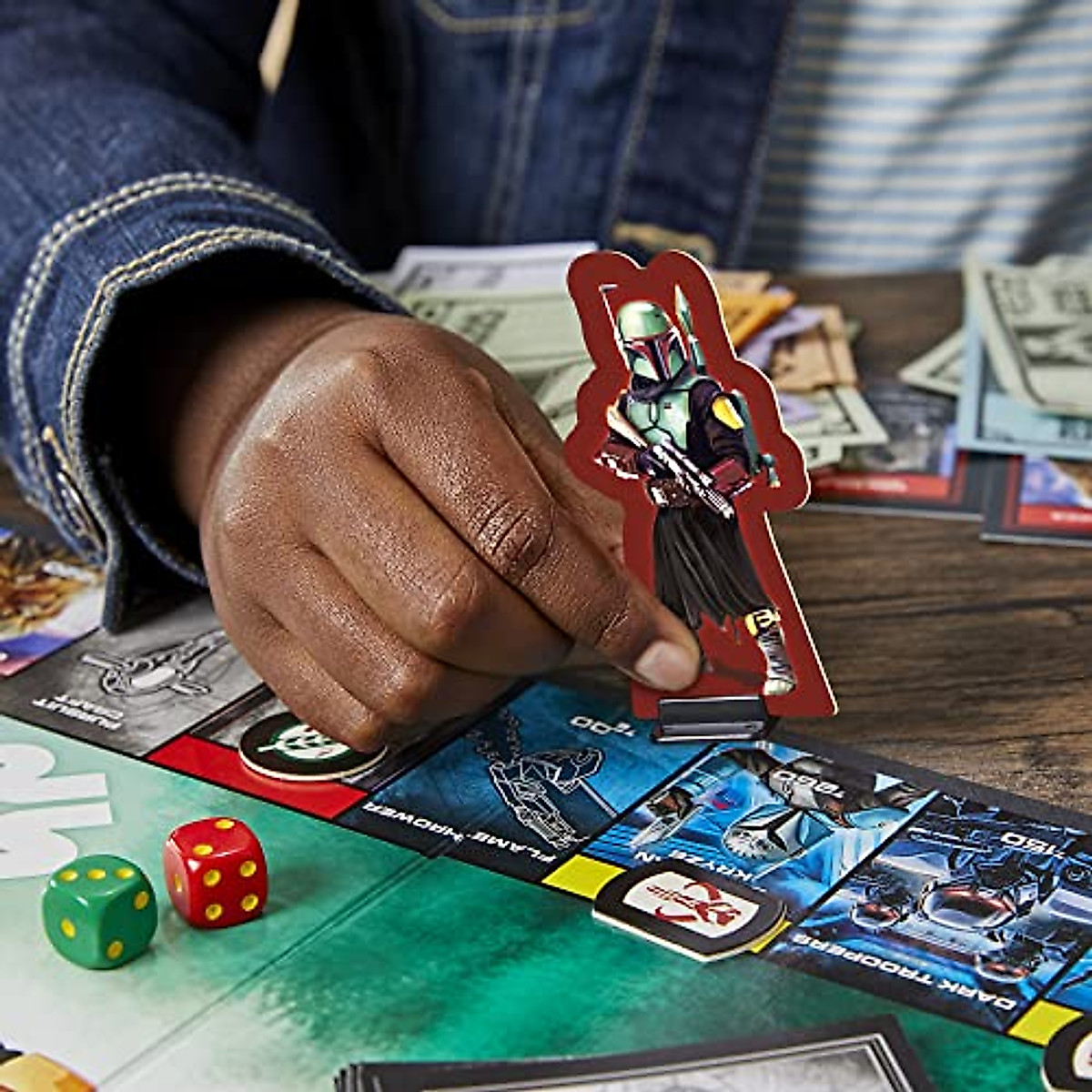 Hasbro Gaming Monopoly: Star Wars Boba Fett Edition Board Game for Kids Ages 8+, Inspired by The Star Wars Movies and The Mandalorian TV Series