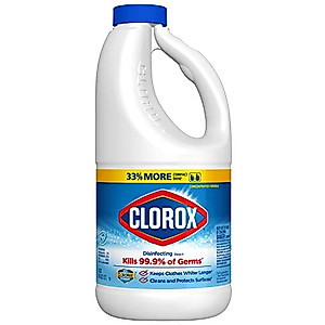 Clorox Disinfecting Bleach, Concentrated Formula, Regular - 43 Ounce Bottle (Package May Vary)