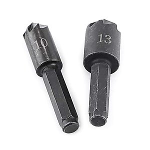 Chamfer Bit,7 Flute 82 Degrees 1/4" Hex Shank High Carbon Steel Countersink Cutter Bits for Wood, Plastic and Other Soft Material(2pcs)