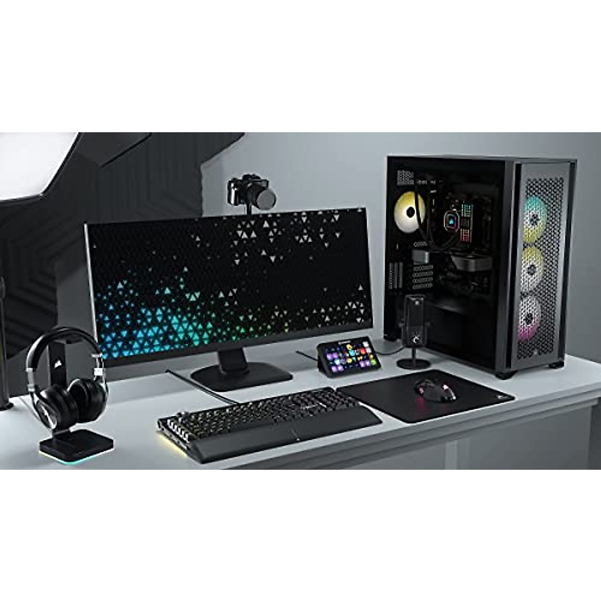 H170i ELITE CAPELLIX Liquid CPU Cooler - 33 Dynamic RGB LEDs - 140mm Fans - 420mm Radiator - COMMANDER CORE Smart Lighting Controller - CORSAIR iCUE Software Compatible - Zero RPM Fan