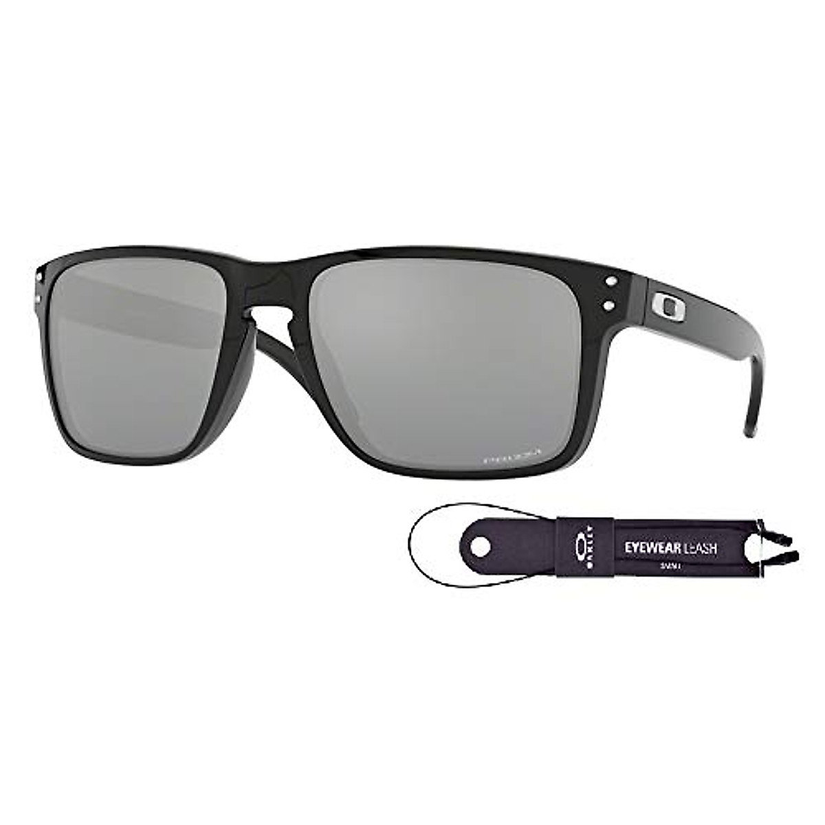 Oakley Holbrook XL OO9417 941716 59M Polished Black/Prizm Black Sunglasses For Men+BUNDLE Accessory Leash Kit + BUNDLE with Designer iWear Care Kit