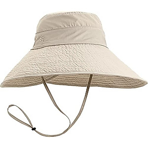 Coolibar UPF 50+ Women's Cyd Travel Beach Hat - Sun Protective (One Size- Sand)