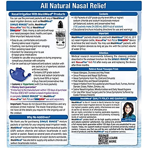 Neilmed Sinus Rinse - Nasal Rinse Refill Kit - 100 per Box