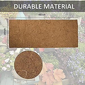 ALYSTER 4 Rolls Coconut Coir Liner Roll Coco Plant Fiber Roll, Coconut Palm Mat, Coconut Fiber, Gardening, 16x40inch (16x40 inch)