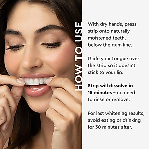 MOON Teeth Whitening Strips, 7 Shades Whiter in 2 Weeks, 28 Treatments with Easy to Use Dissolvable Strips, Enamel-Safe Formula, Gentle on Sensitive Teeth, Vegan, Freshening Mint Flavor, 56 Strips