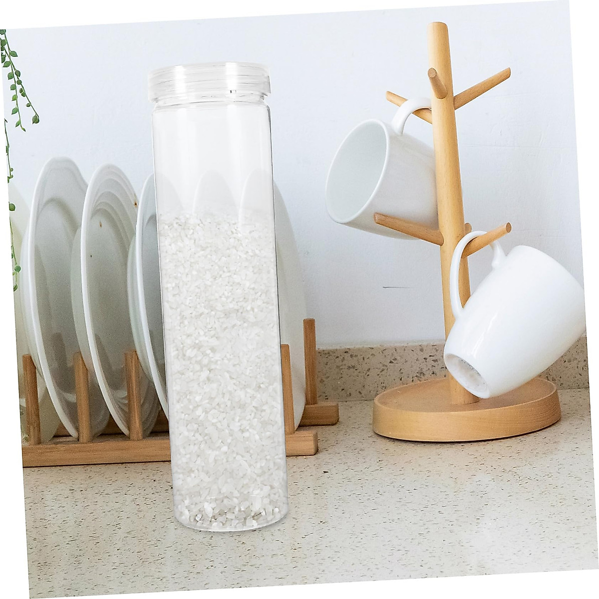 BRIGHTFUFU 3Pcs Reusable Kitchen Storage Containers with Lids for Cereal Nuts and Sugar Jars for Airtight Food Storage and Organization