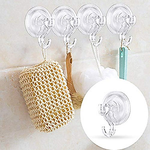 10 Pack Suction Cup Hooks & Wall Hooks - Heavy Duty Vacuum Suction Shower Hooks Wreath Hanger Kitchen Bathroom Window Hooks for Towel Loofah Sponge Christmas Wreath