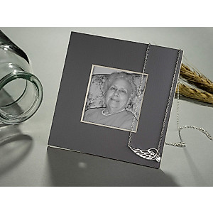 RareLove Sympathy Gifts for Loss of Mother,Bereavement Condolence Gifts,Remembrance Gifts,925 Sterling Silver Angel Wing Heart Pendant Necklace,Sorry for Your Loss Gift Memorial Gifts