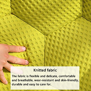 Lazy Sofa Ultra Comfy Fireside Sofa Chair Upholstered Bubble Single Floor Sofa 3D Honeycomb Shape Bubble Sofa Curved Couch for Living Room Office (Color : Yellow)