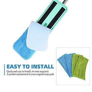 Baluue 4pcs Mop Pad Wet Mopping Cloth Steam Mops Microfiber Mop Refill Spray Mop Replacement Head Steammop Mops Flat Replacement Heads Reusable Fiber Floor Handle The Head