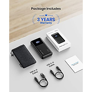 INIU Power Bank, 25000mAh 65W USB C Laptop Portable Charger, PD QC Fast Charging 3-Output External Battery Pack for Laptop MacBook Dell XPS iPad Tablet Steam Deck iPhone 14 13 Samsung S22 Google, etc