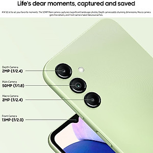 Samsung Galaxy A14 5G Unlocked, 6.6-Inch Infinity-V Display, 1080x2408 FHD+, PLS LCD, Android 13, One UI Core 5, Bluetooth 5.2, 64GB ROM, 4GB RAM, Expandable MicroSD
