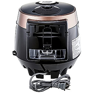 CUCKOO CRP-P0609S | 6-Cup (Uncooked) Pressure Rice Cooker | 12 Menu Options: Quinoa, Nu Rung Ji, GABA/Brown Rice & More, Made in Korea | Black/Copper