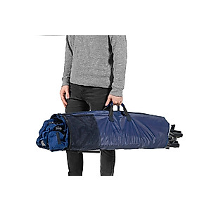 Zenithen Limited Outdoor Indoor Portable Foldable Metal Framed Lounge Hammock Furniture for Camping, Backyard, and Patio, Full Sized Hammock with Storage, Blue