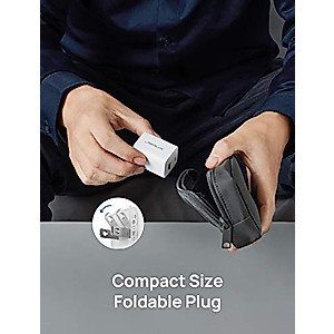 USB C Charger Block, JSAUX 20W Dual Port Fast Charger, USB Type C PD and QC 3.0 Foldable Wall Charger Plug Mini Adapter for iPhone 14 13 12 Pro Max SE, Apple Watch Series 7, iPad Pro Air, Airpods