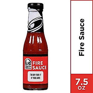 Taco Bell Fire Sauce Glass Bottle, 7.5 OZ 3-pack