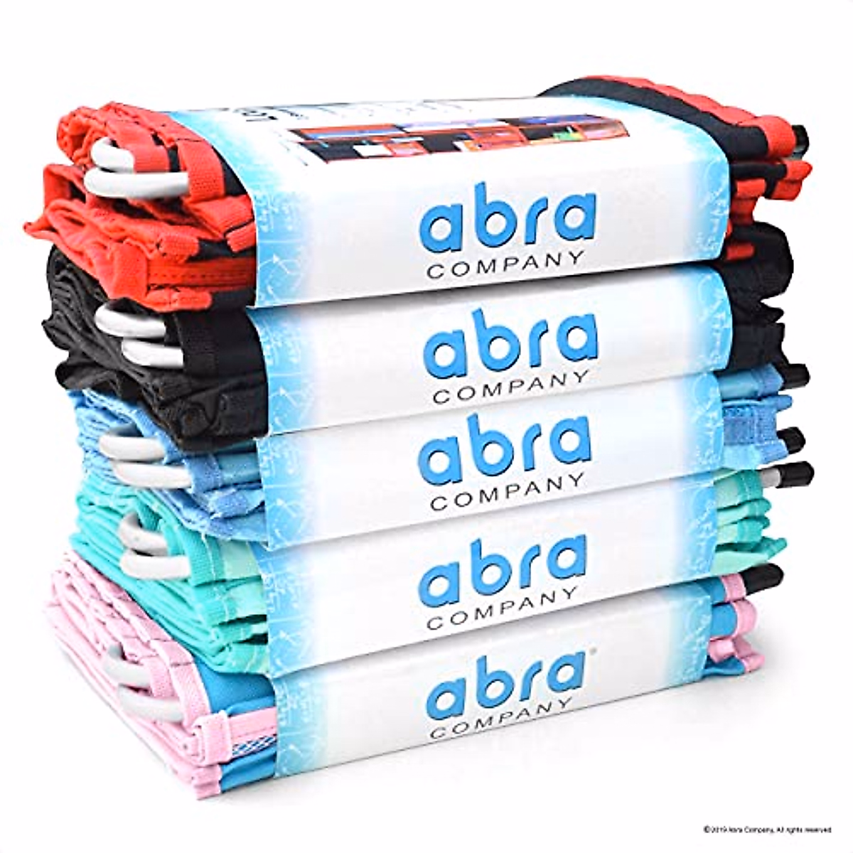 ABRA Company 2 Shelf Hanging Locker Organizer for School, Gym, Work, Storage - Upgraded Eco-Friendly Fabric Healthy for Children (Ocean Turquoise)