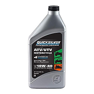 Quicksilver 8M0166408 10W-40 Synthetic Blend ATV/UTV/Motorcycle Oil – 1 Qt.