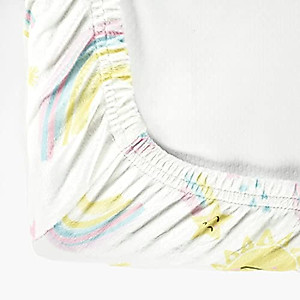 Lush Decor Sunshine Rainbow Soft & Plush Changing Pad Cover, 32" x 16", Yellow