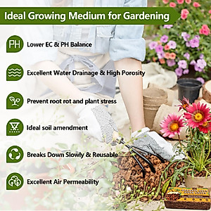 Legigo 1.1 LB Coco Husk Chips for Plants- 100% Organic Coconut Coir Chips Brick with Low EC & PH Balance, Compressed Coconut Substrate Coco Chips Mulch Medium for Garden, Flowers, Plants