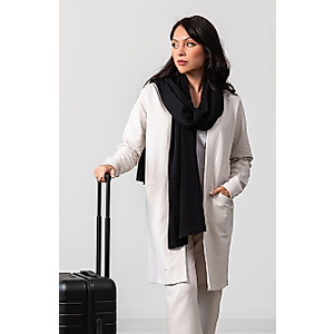 zestt Dreamsoft Travel Scarf, Wrap and Shawl, Organic Cotton, Black
