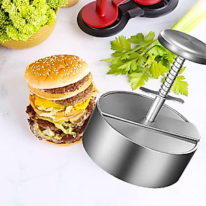 ANQUIPET Burger Press, Stainless Steel Adjustable Hamburger Press Patty Maker, Non-Stick Smash Burger Mold for Griddle, Ideal for Beef Veggie Burger BBQ Barbecue Grill