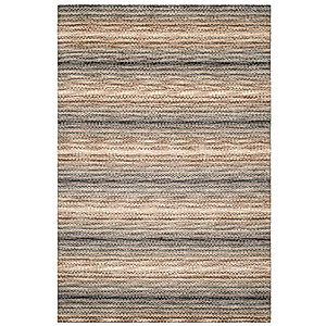 SAFAVIEH Himalaya Collection Area Rug - 8' x 10', Grey, Handmade Wool, Ideal for High Traffic Areas in Living Room, Bedroom (HIM729A)