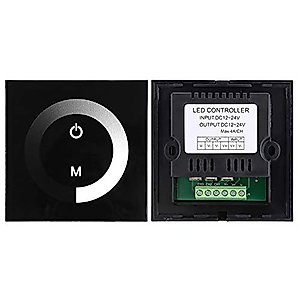 LED Dimmer Switch, Beautiful Appearance LED Touch PanelDimmer Switch for Fashionable Design for Ambient Lighting(Black)