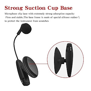 n/a Wireless Instrument Microphone Suction Cup Condenser Gooseneck Mic Voice Recording Live Show for Guitar Violin Bas