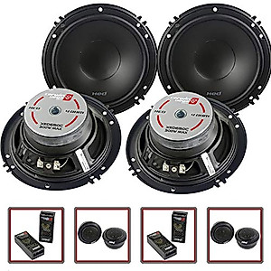 Cerwin-Vega 2 Pair XED650C 6.5" 300W Max / 30W RMS 2-Way Component Speaker System Tweeter Crossover